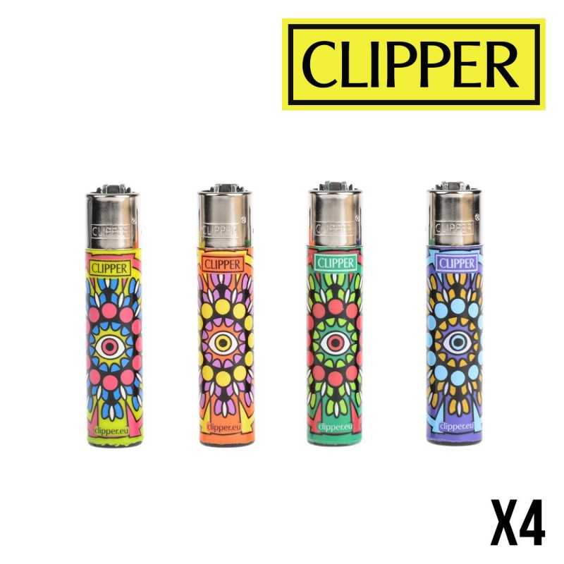 Briquet CLIPPER EYE MANDALA Lot de 4